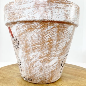 Decoupaged Santa Garden Planter, Christmas Santa Flower Pot, Kris ...