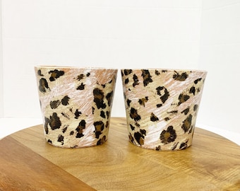 Leopard Flower Pot - Etsy