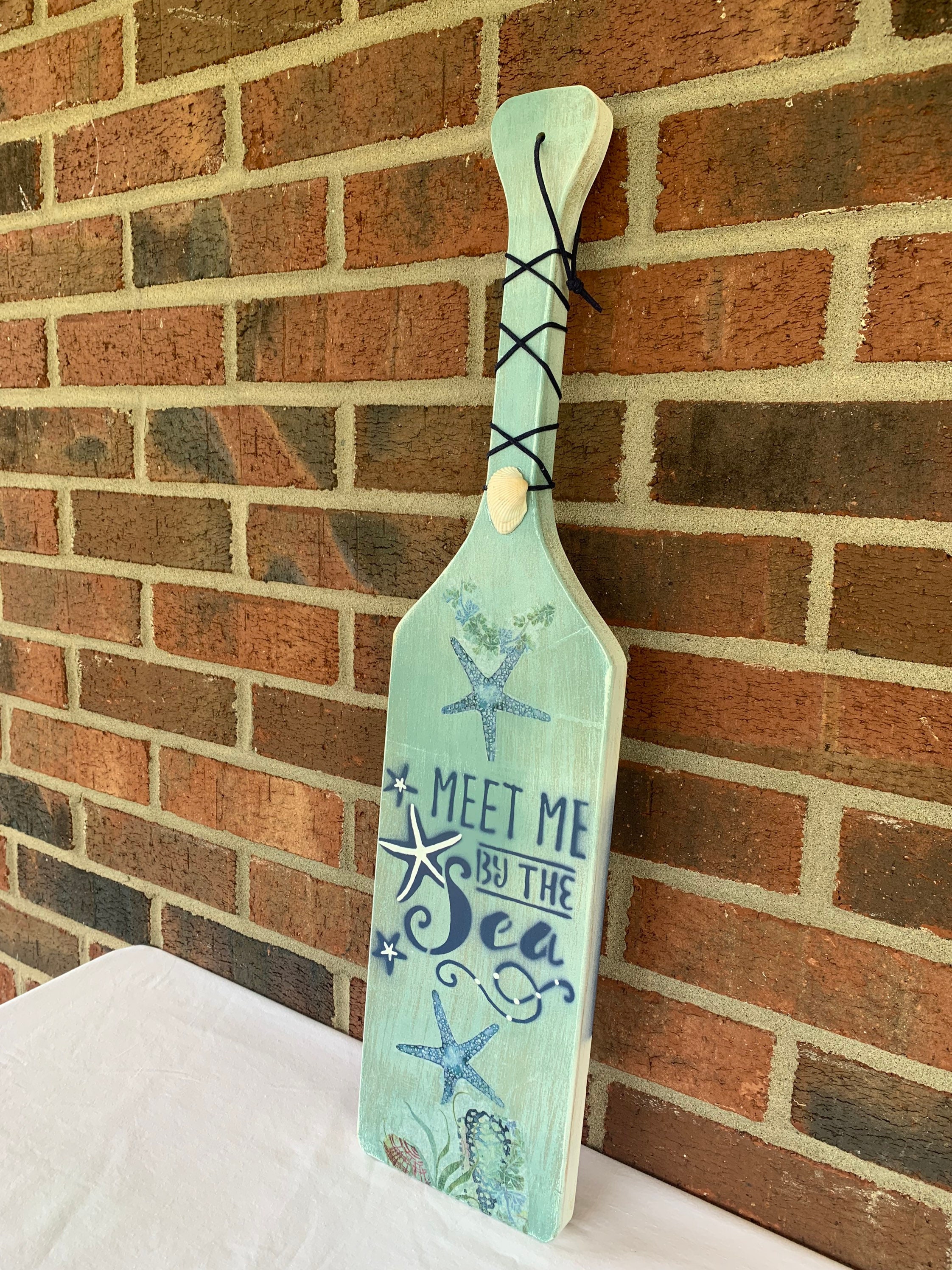 Decoupaged Beach Paddle Board Beach House Decor Coastal Wall - Etsy