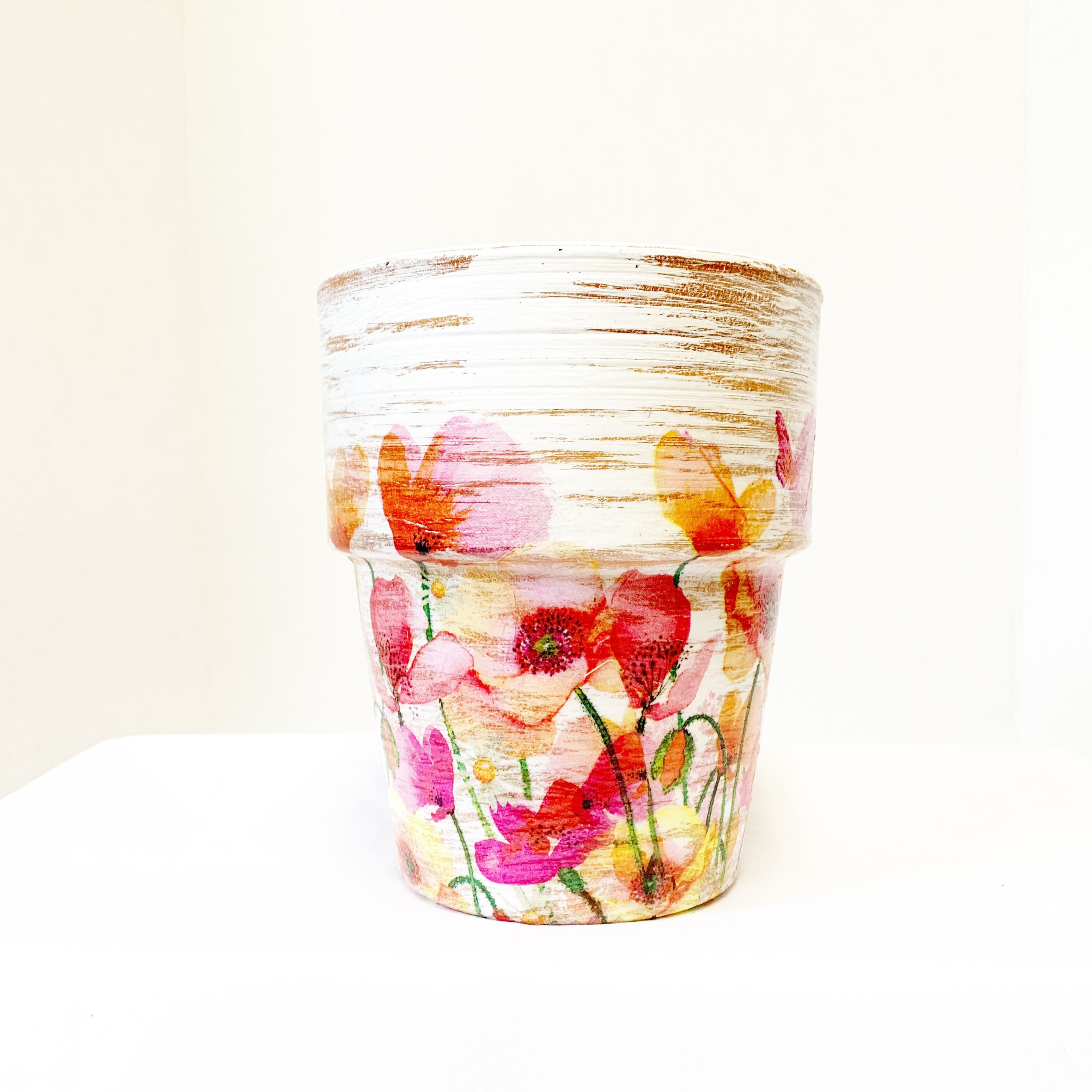 Decoupage Planter Flower Pot Summer Flower Pot Farmhouse - Etsy
