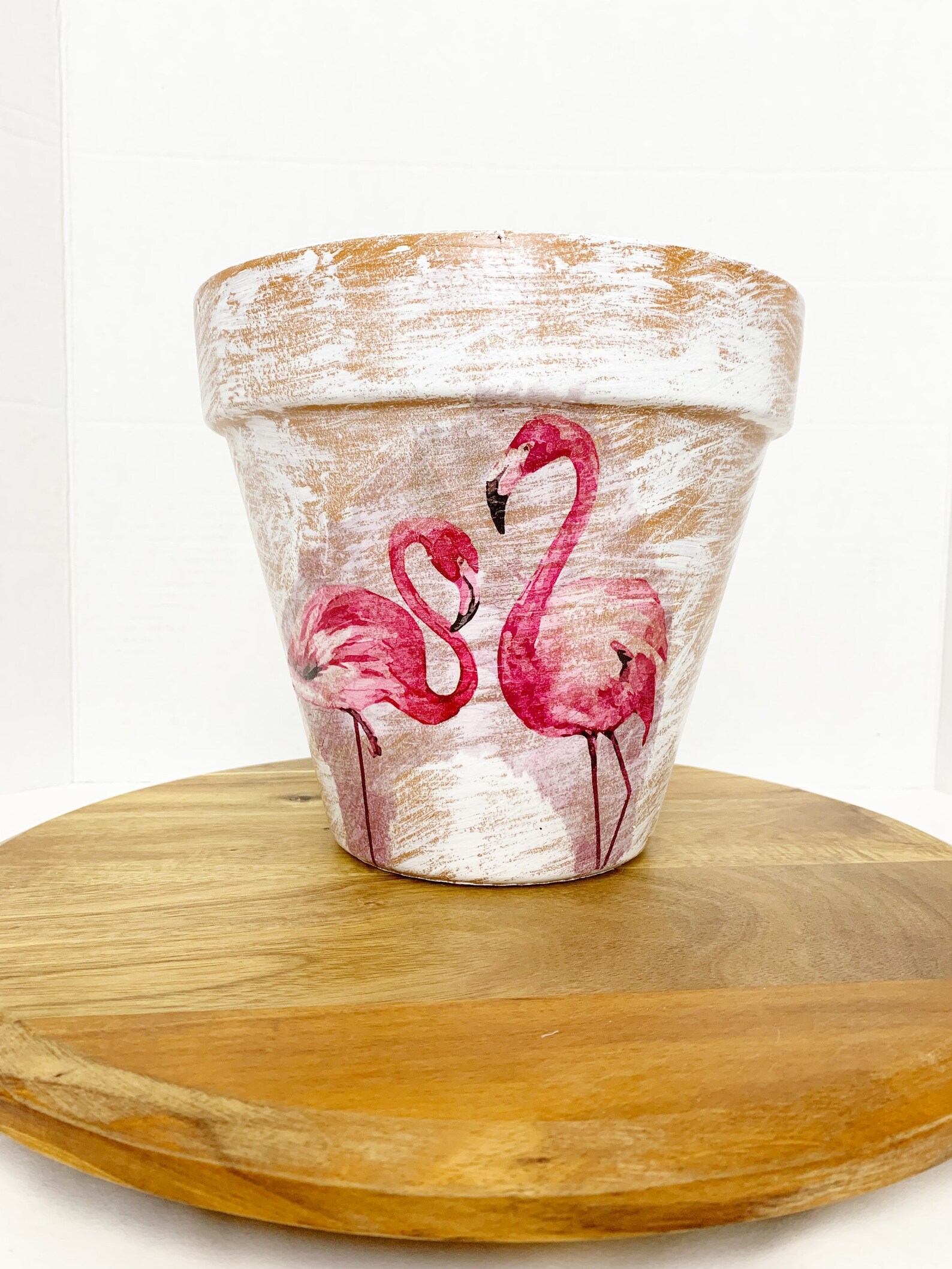 Decoupaged Flamingo Garden Planter Flamingo Flower Pot Pink | Etsy