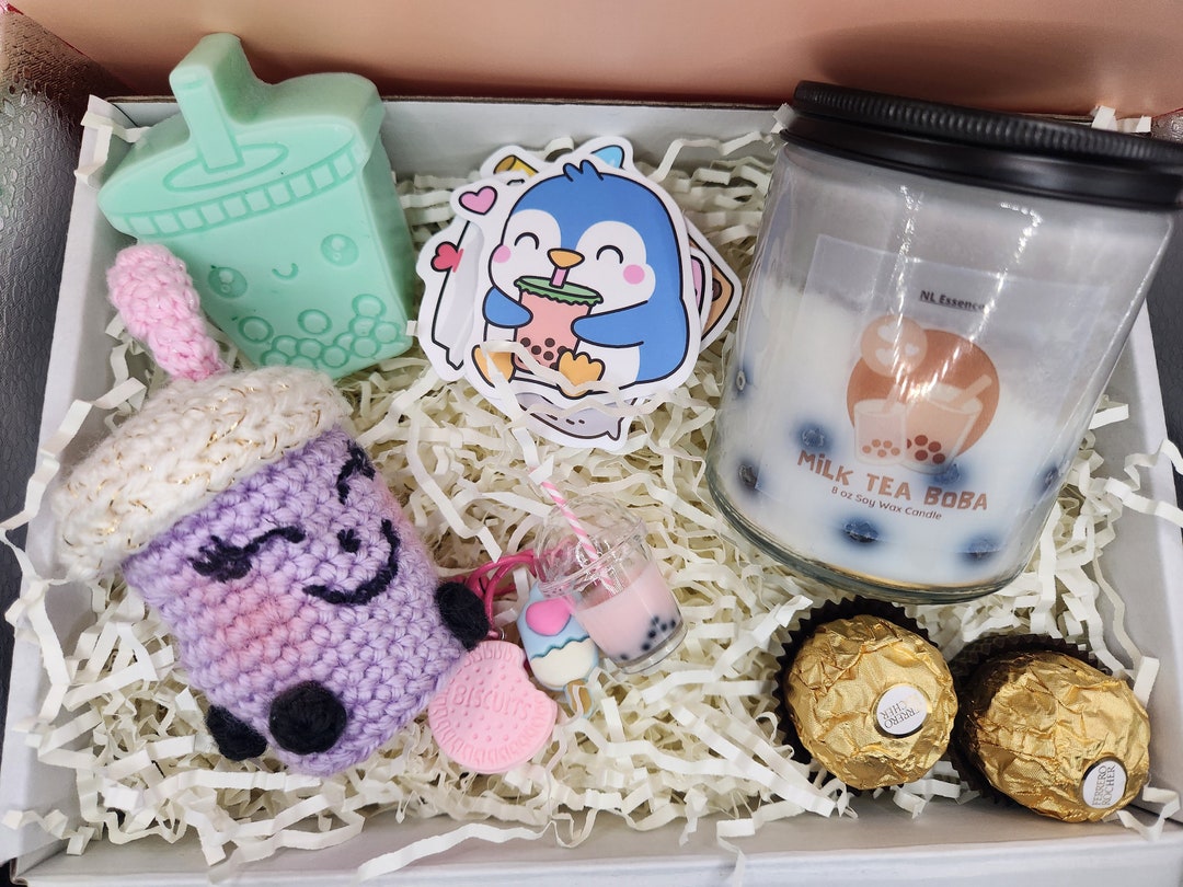 Kawaii Gift Box/boba Gift Box/ Boba Lovers Gift/ Boba Candle/ Boba ...