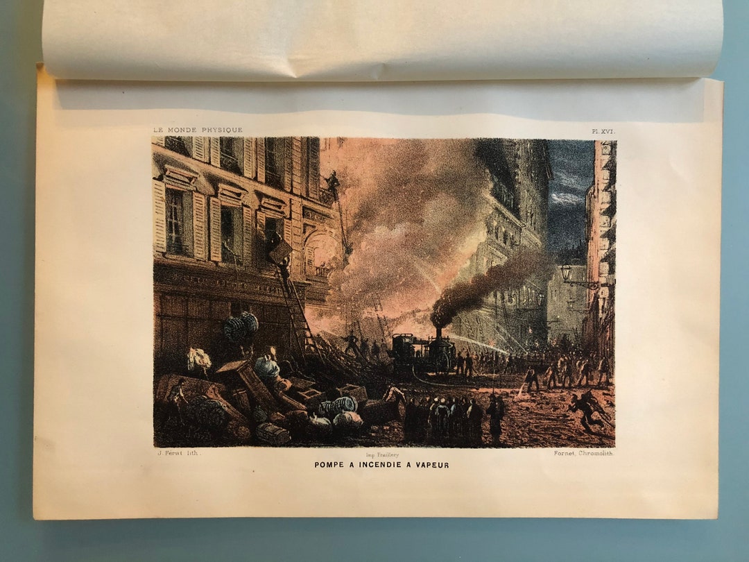 STEAM FIRE PUMP - Original From “le Monde Physique”- Circa 1881 - Etsy