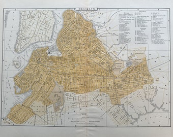 TORONTO, CANADA City Map - Original From "johnson's Universal ...