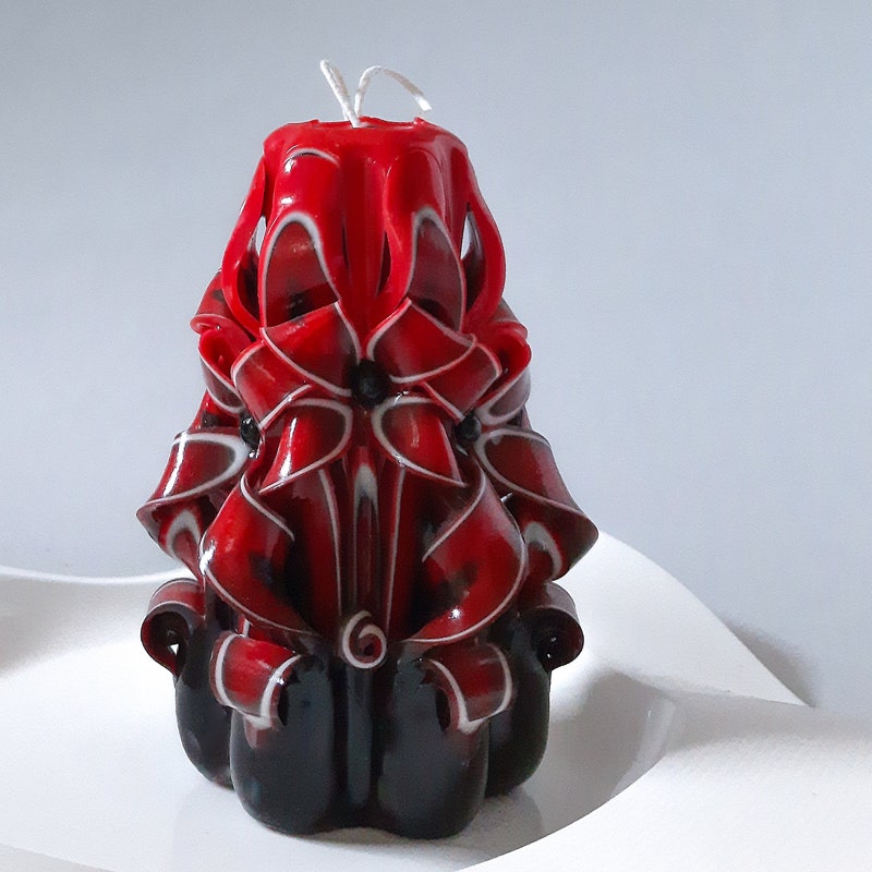 Red Candle - Etsy