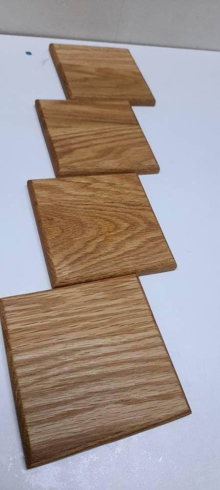 Solid Oak Wood Coasters Gift Coasters Table Protector - Etsy UK
