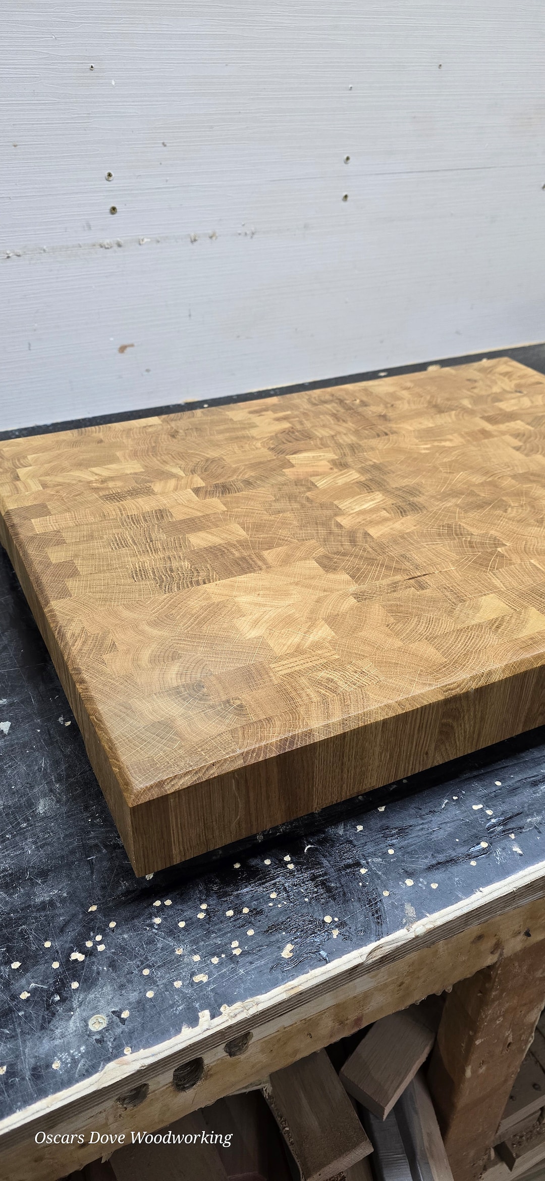 Extra Large Oak End Grain Butcher Block 60mm Thick Handcrafted 60cm X ...