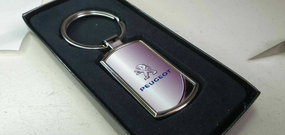 Peugeot Keyring Gift Birthday Chrome Metal Keyring With Free - Etsy