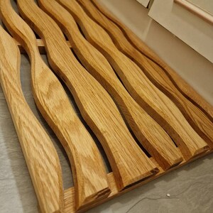 Oak Duck Board Wooden Natural Wood Bathroom Rentangu SHOWER BATH MAT ...