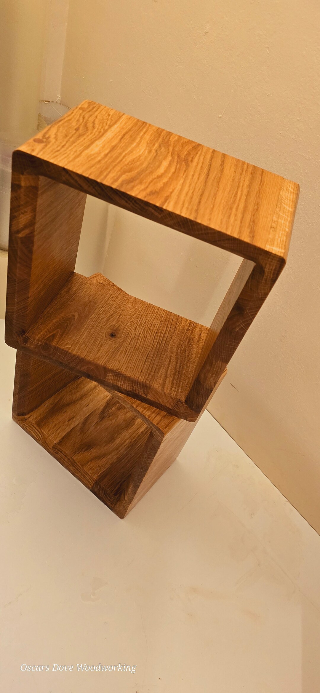 Handmade Oak Cube Shelves, Hanging Shelve Solid Oak Wood. 1 Shelf ...