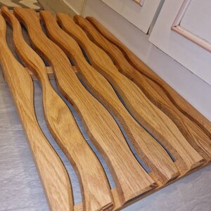 Oak Duck Board Wooden Natural Wood Bathroom Rentangu SHOWER BATH MAT ...