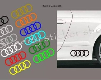 Audi rings decals - Etsy Nederland