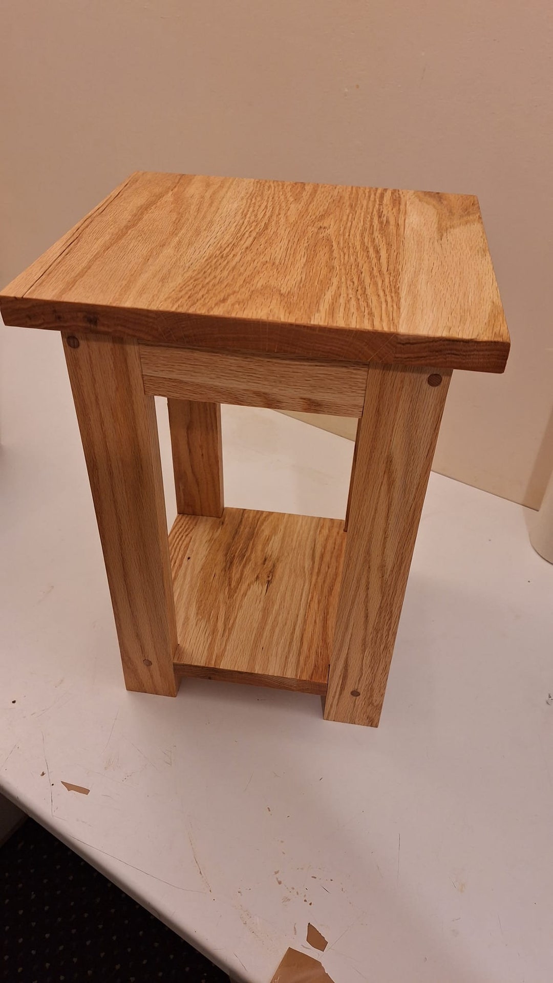 Small Oak Side Table Solid Wood Slim Occasional/coffee/lamp/end/console ...