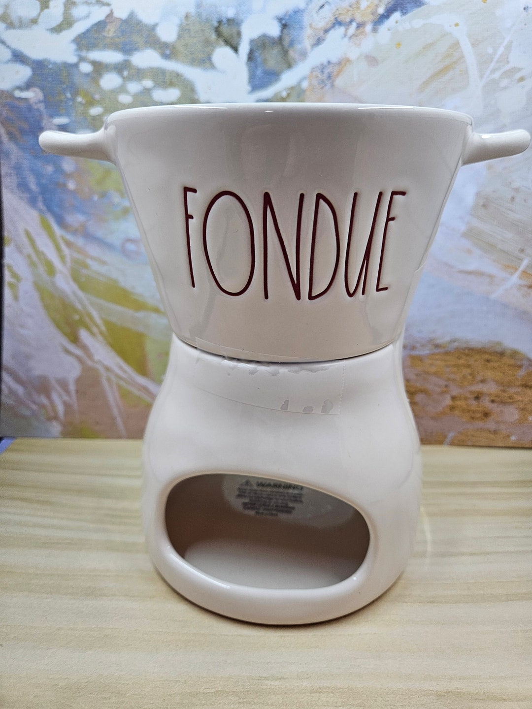 Rae Dunn White Ceramic Fondue Pot BRAND NEW - Etsy