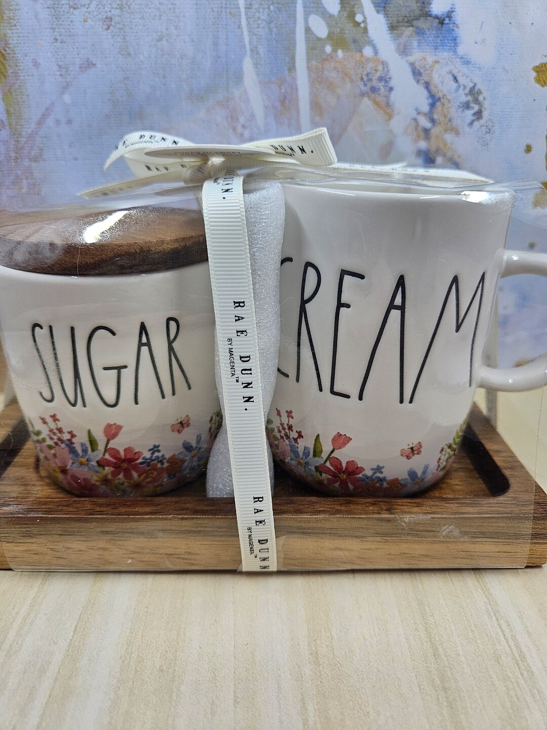 Rae Dunn Floral Cream & Sugar Containers BRAND NEW - Etsy