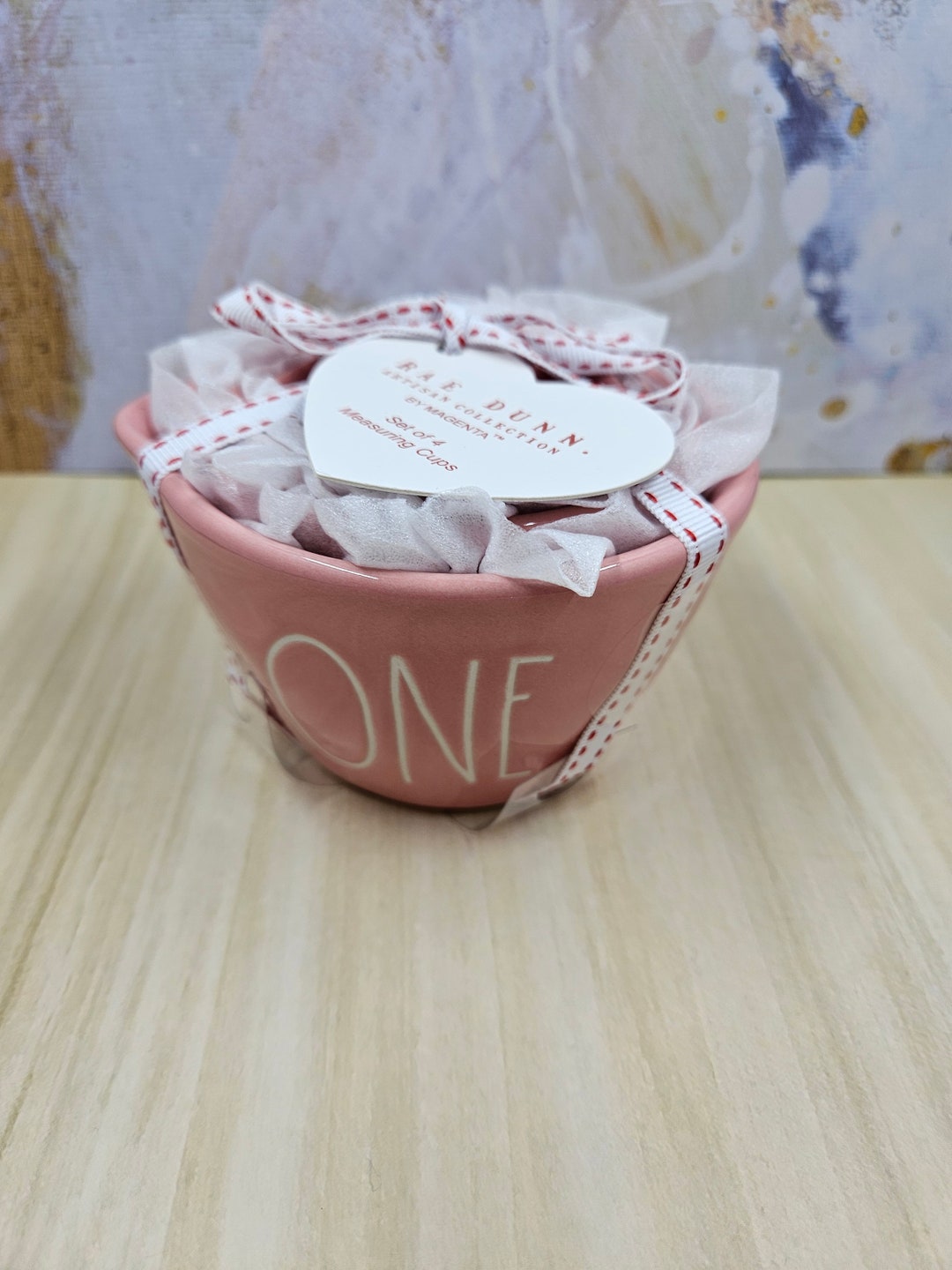 Rae Dunn Ceramic Measuring Cups, Pink BRAND NEW - Etsy