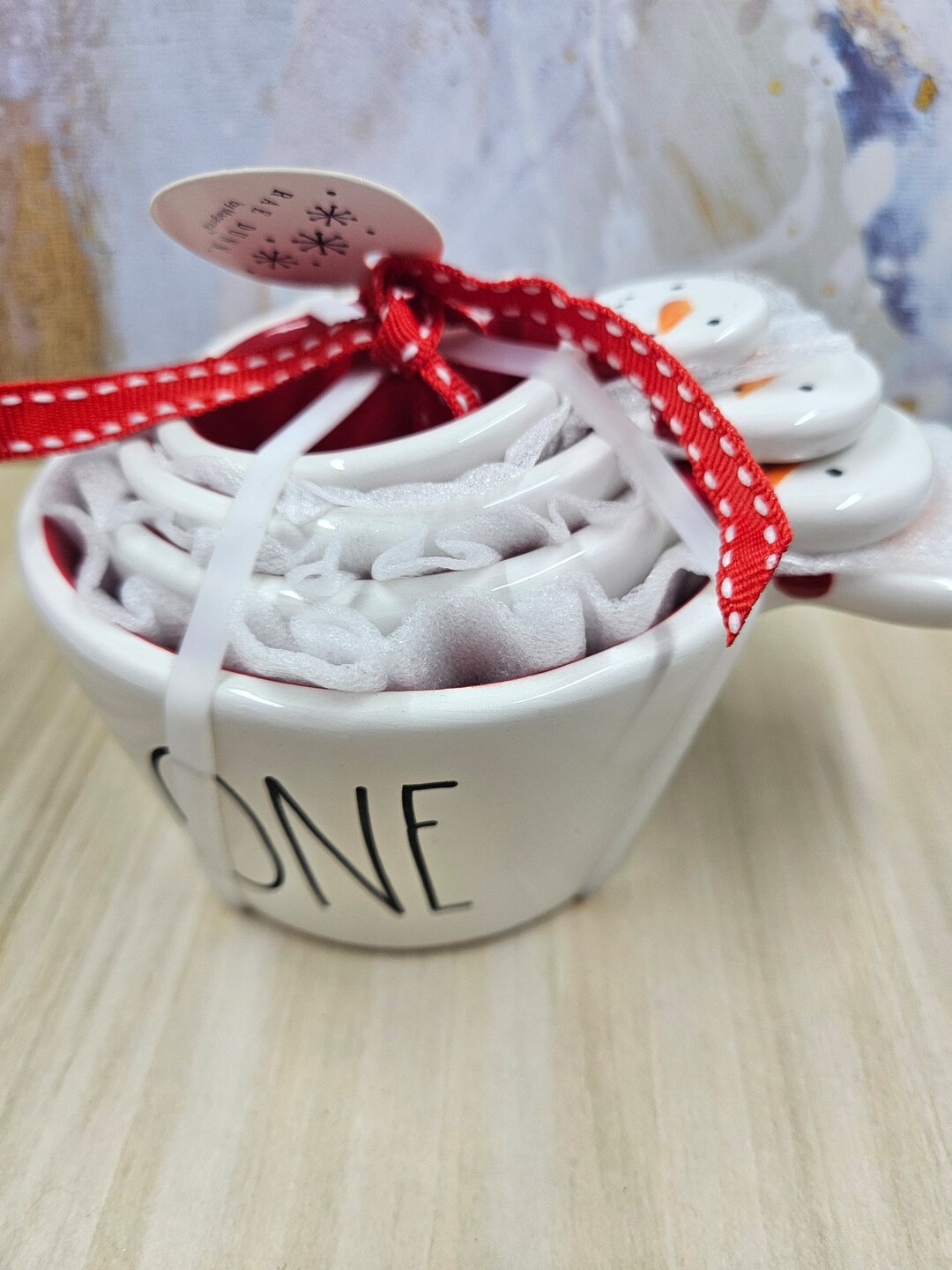 Rae Dunn Snowman Ceramic Measuring Cups BRAND NEW - Etsy