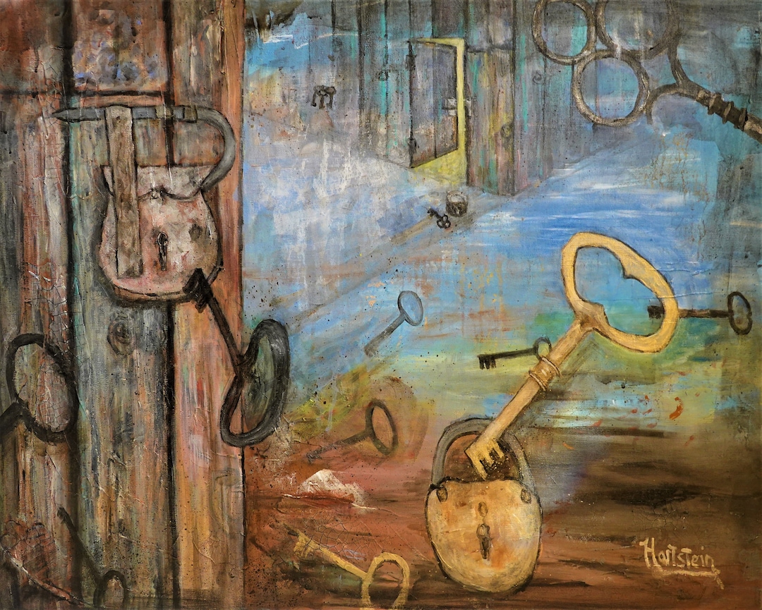 Keys and Locks- Original Art - Etsy