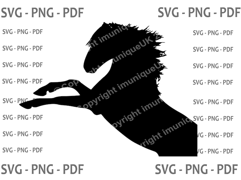 Horse Rearing Digital Download Files SVG PNG PDF for Digital - Etsy