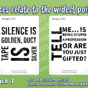 Rude Fun and Sarcastic DIY Iron on Decals HTV Heat Transfer Vinyl for T ...