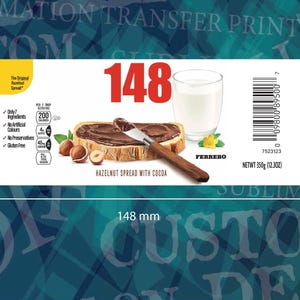 Personalised Chocolate Spread Label, Custom Vinyl Sticker, Choc Spread ...