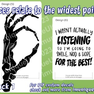 Rude Fun and Sarcastic DIY Iron on Decals HTV Heat Transfer Vinyl for T ...