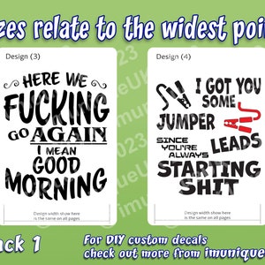 Rude Fun and Sarcastic DIY Iron on Decals HTV Heat Transfer Vinyl for T ...