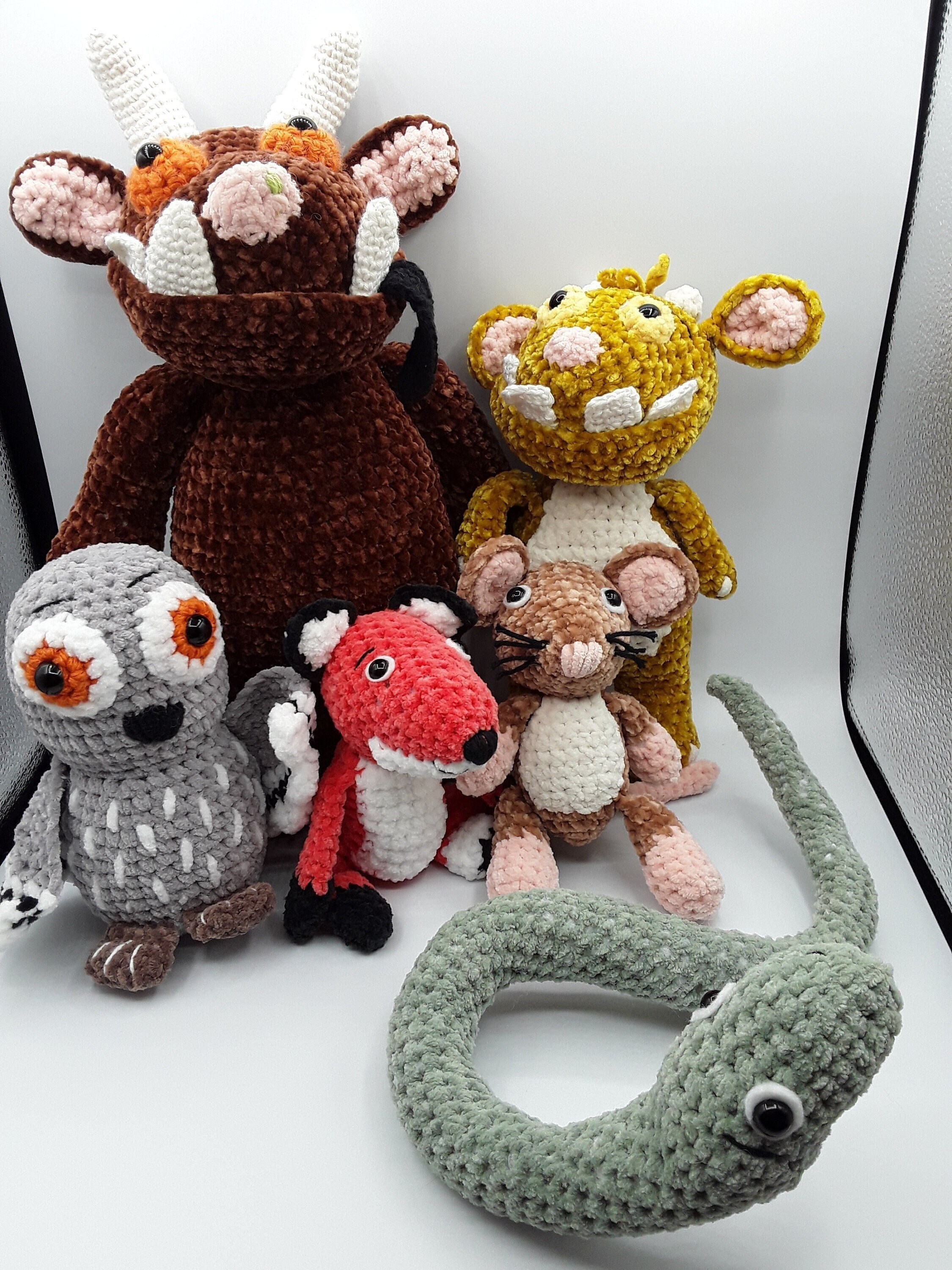 Gruffalo, Gruffalo's Child, Mouse, Owl, Fox, Snake, Crochet Gruffalo ...