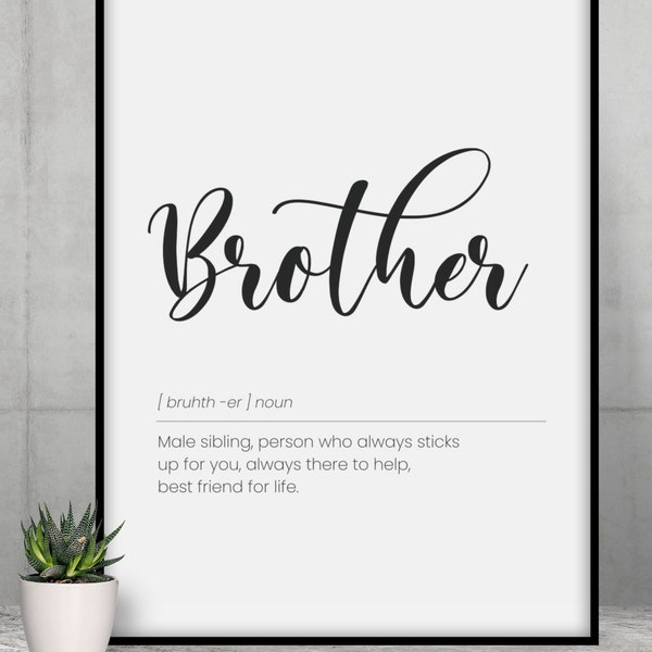 Brother Definition - Etsy