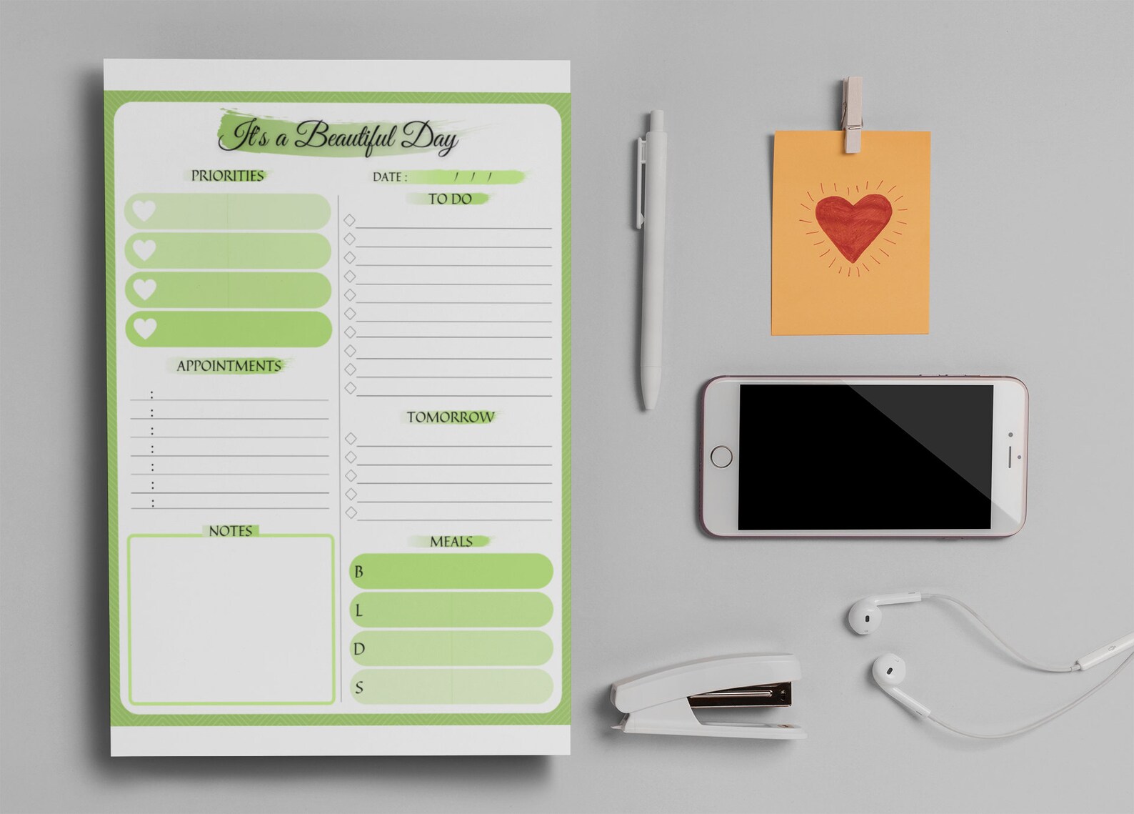 Mint Green Daily Planner: Printable To-do List (PDF) - Etsy