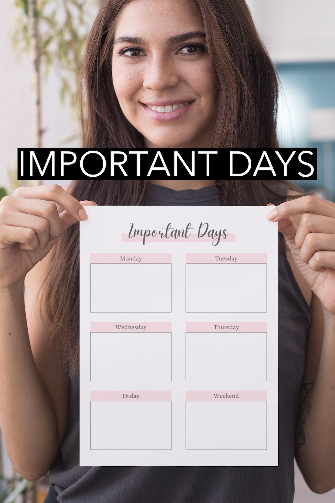 Important Days Tracker | Important Days Log | Journal Page | Planner ...