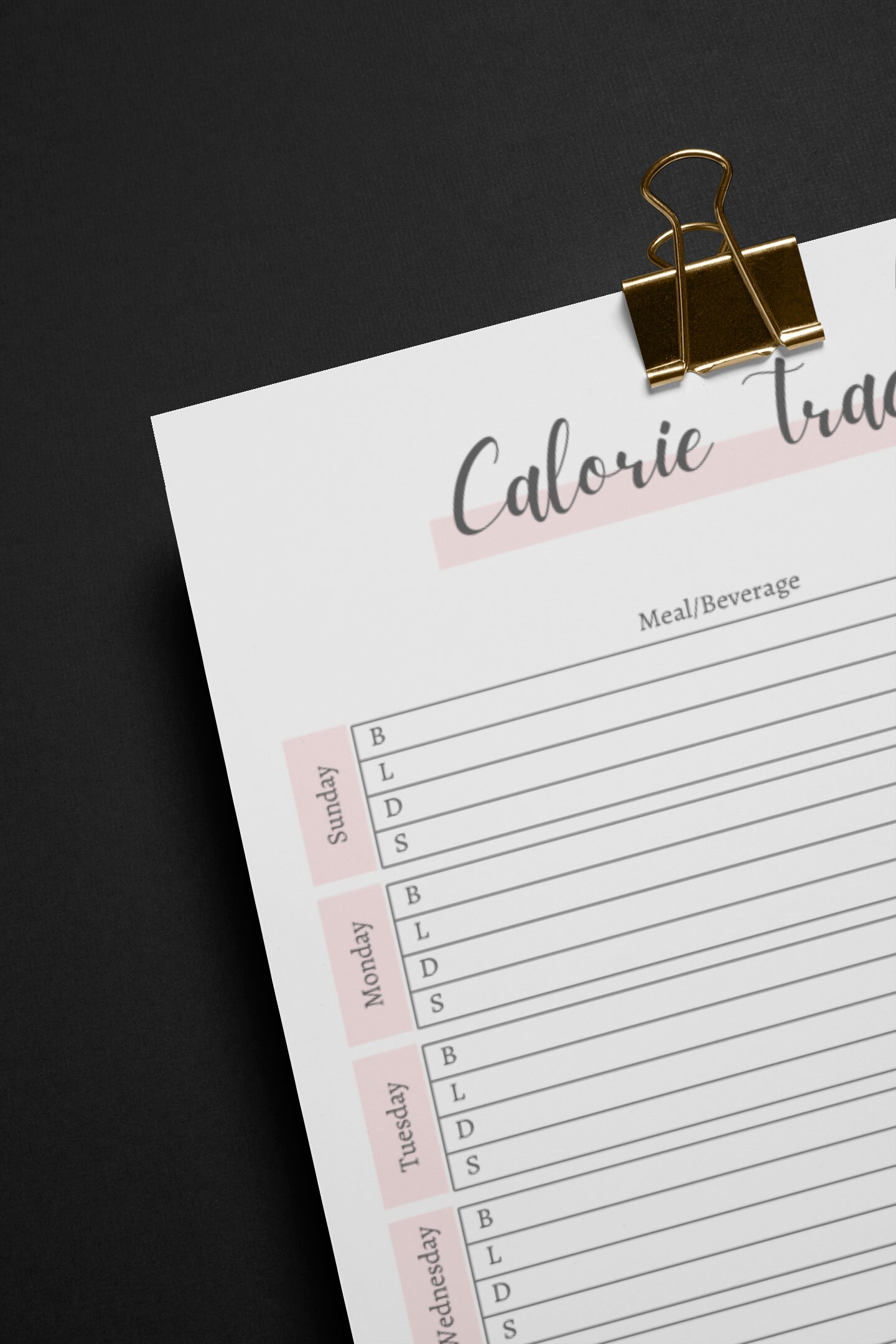Calorie Tracker | Diet Log Schedule | Instant Download | PDF ...