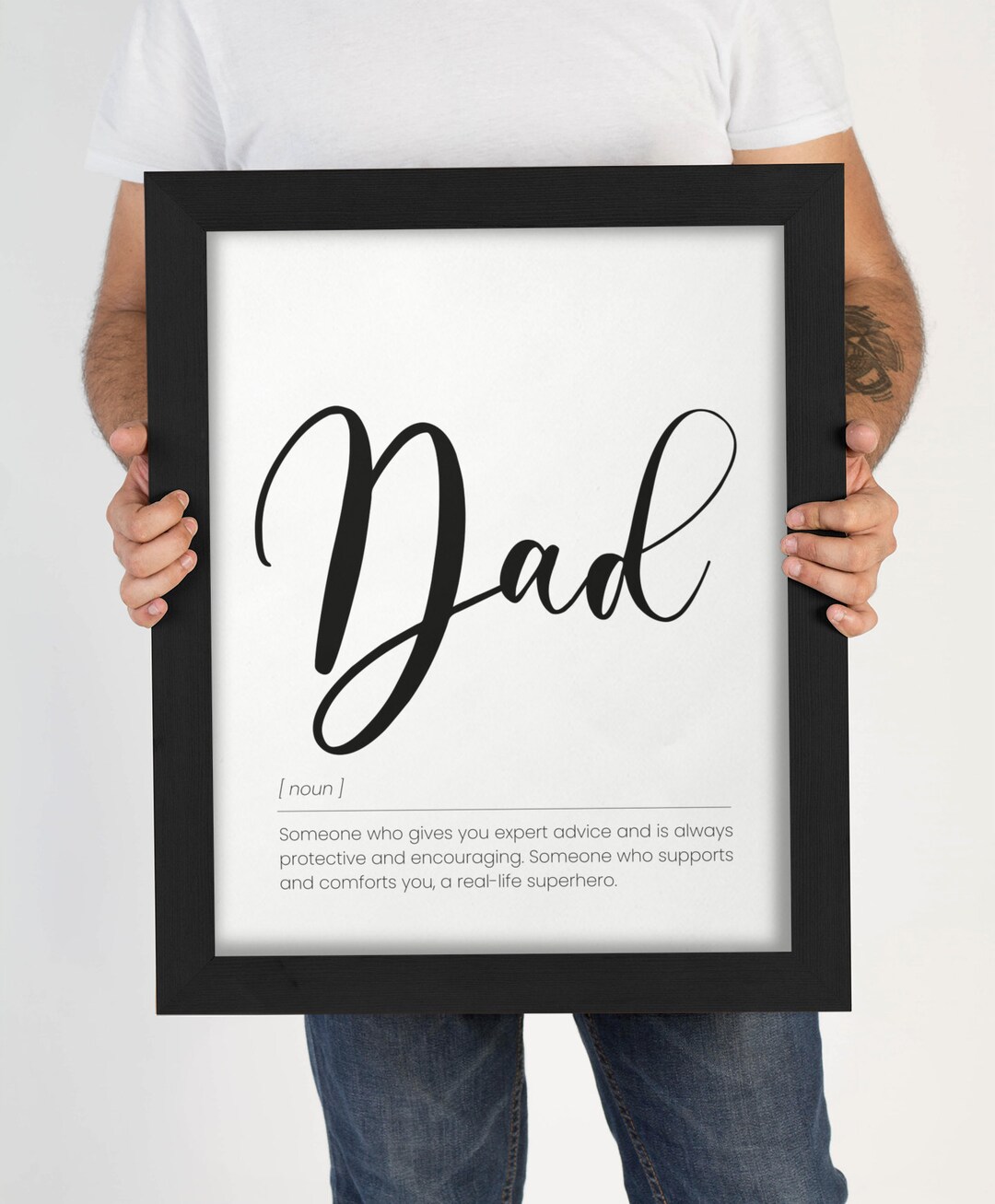 Dad Definition Print, Dad Poster, Father Printable Art, Typography, Dad ...