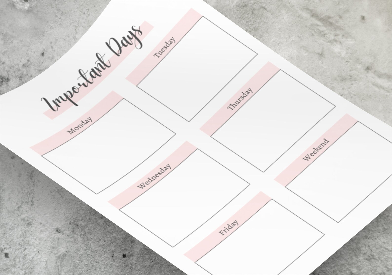 Important Days Tracker | Important Days Log | Journal Page | Planner ...