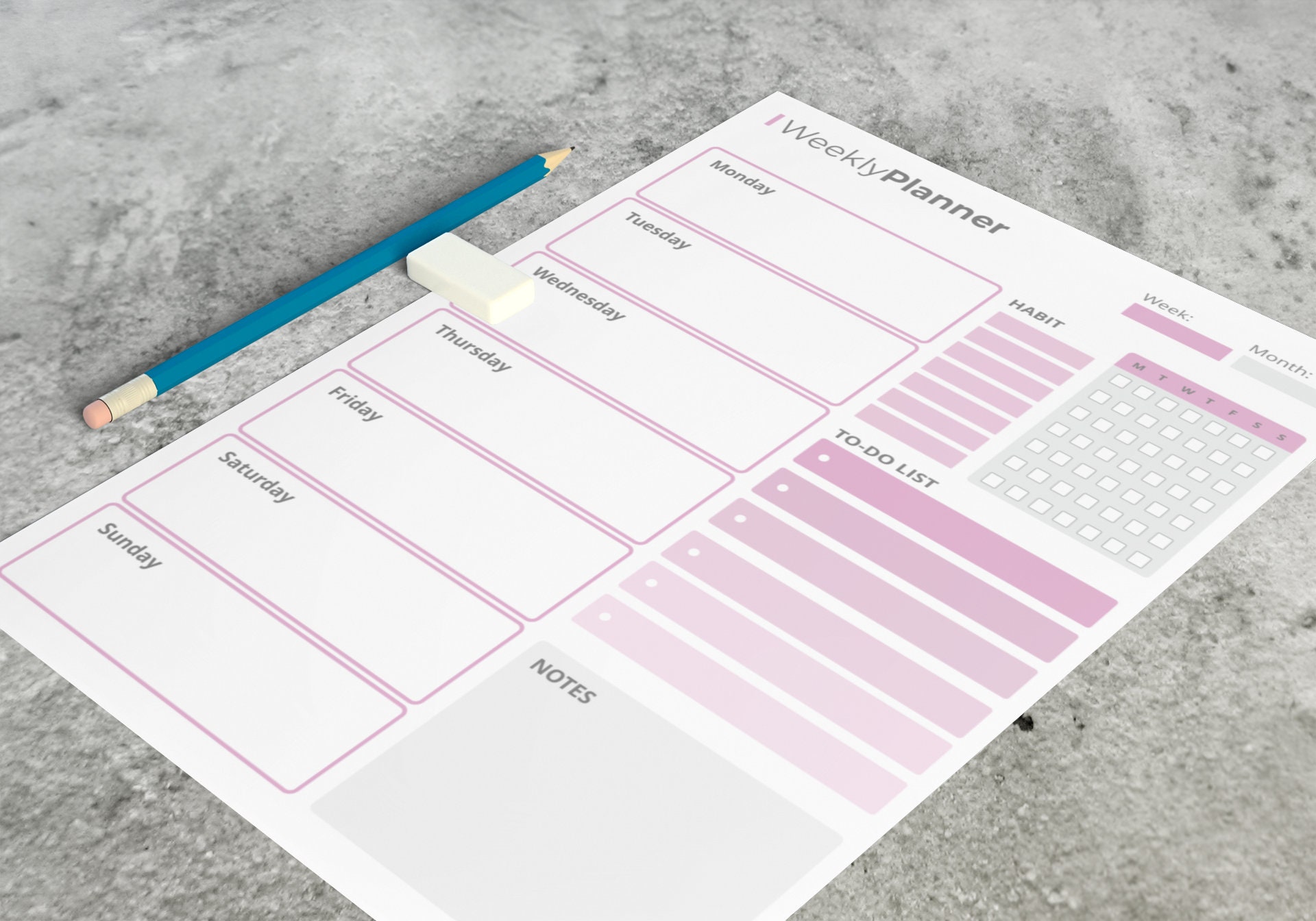 Weekly Planner Printable, Weekly Schedule Printable, Daily Planner ...