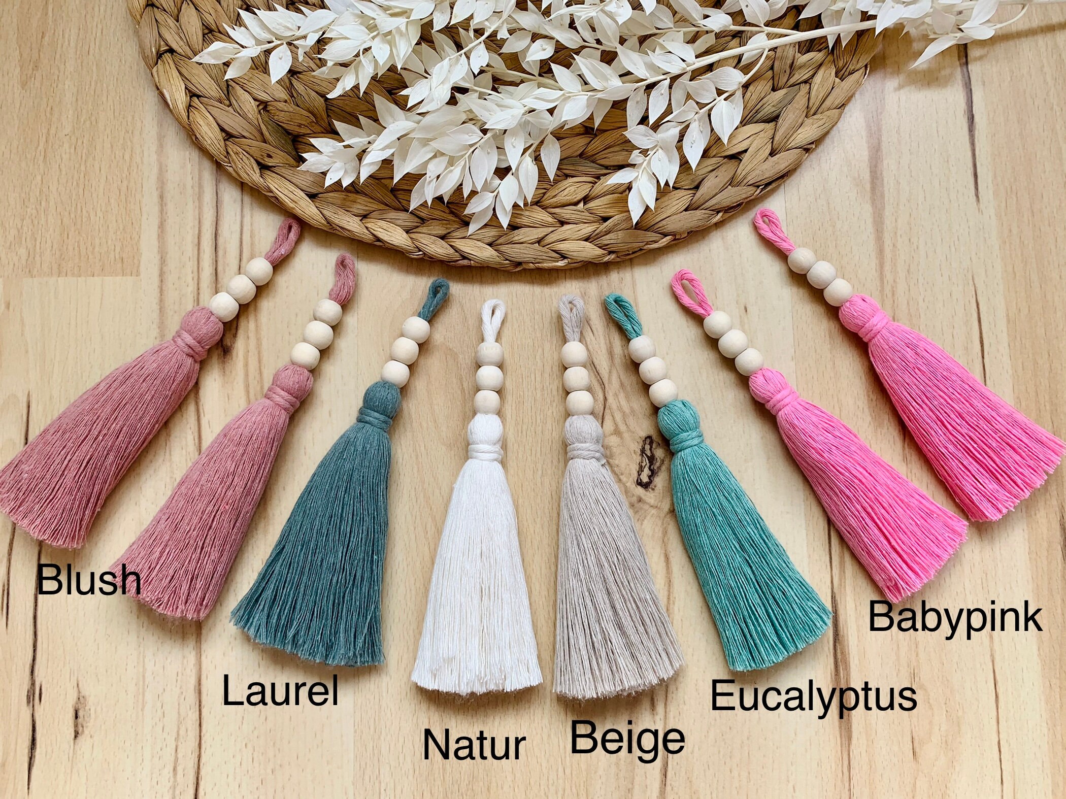 Makramee Deko Tassel Quaste im Boho Stil in vielen Farben - Etsy.de