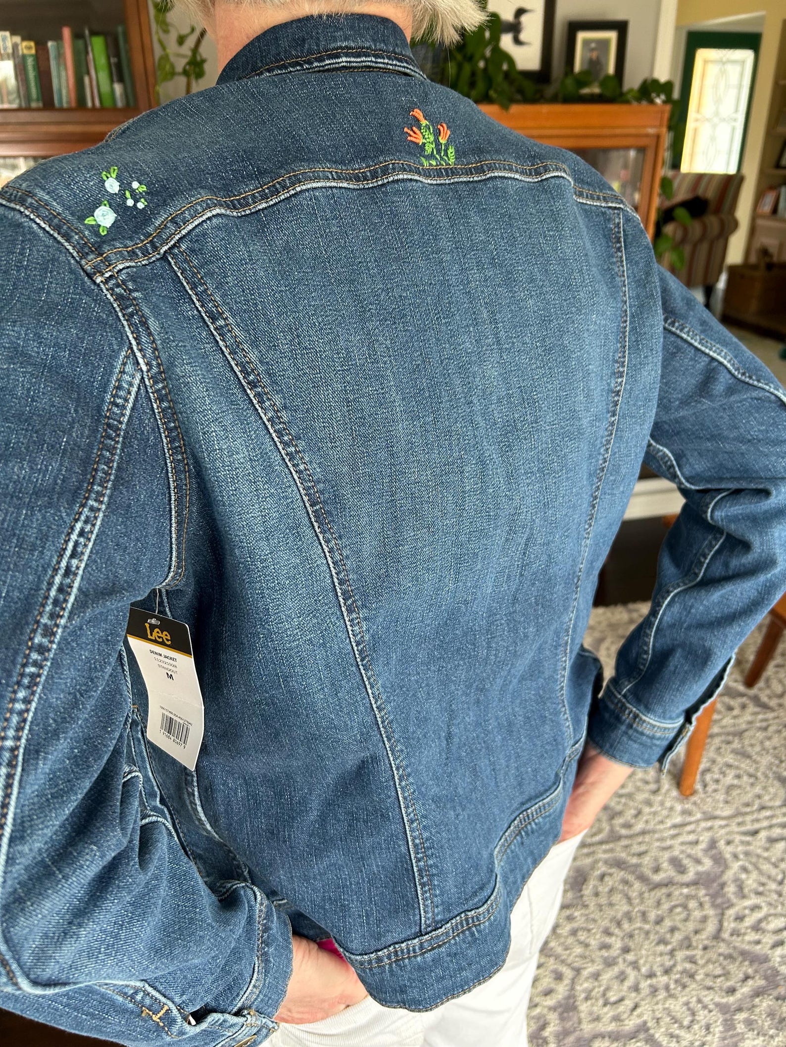 Embroidered Denim Jacket, Jean Jacket With Embroidery, Hand Embroidery ...