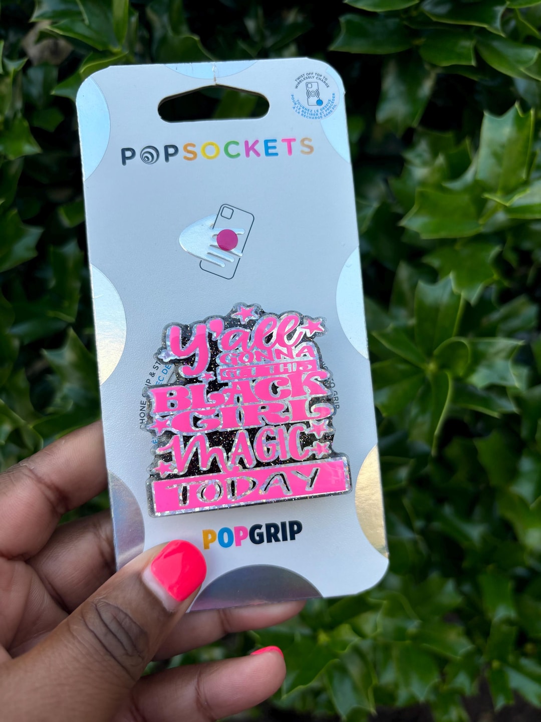Black Girl Magic Glitter Popsocket/pop Grip - Etsy