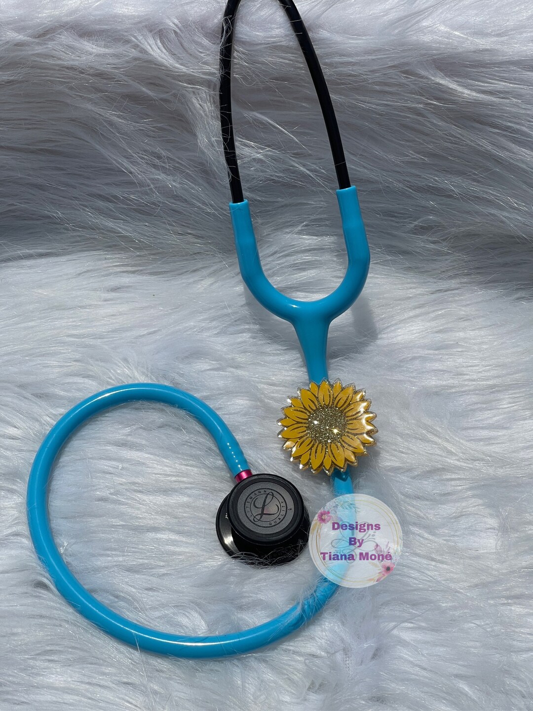 Sunflower Stethoscope ID Tag - Etsy