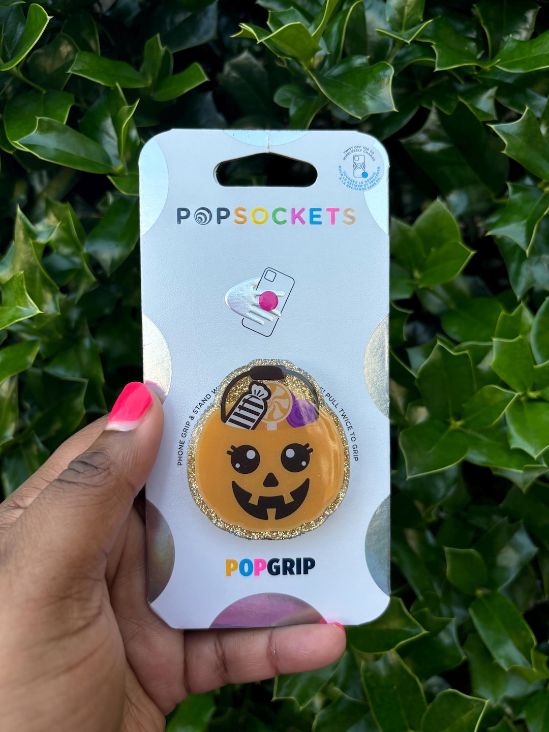 Halloween Candy Bucket Glitter Popsocket/pop Grip - Etsy