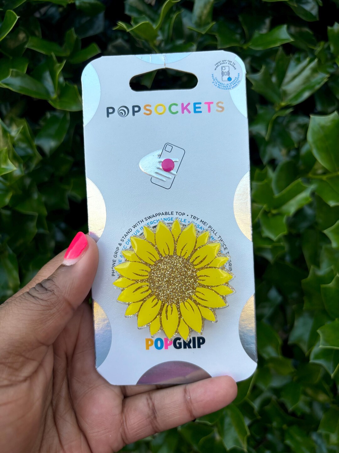 Sunflower Glitter Popsocket/pop Grip - Etsy