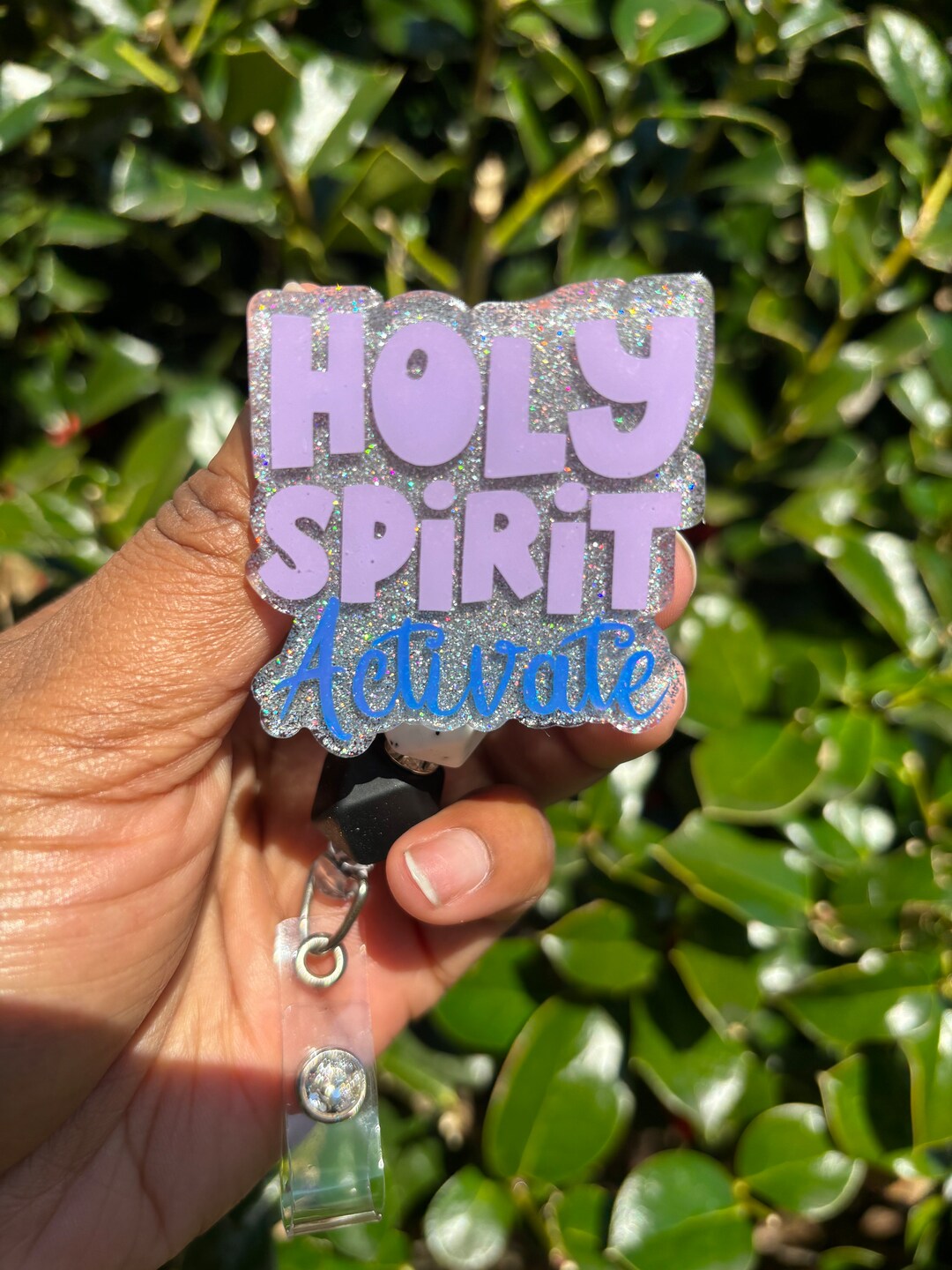 Holy Spirit Activate Glitter Badge Reel - Etsy