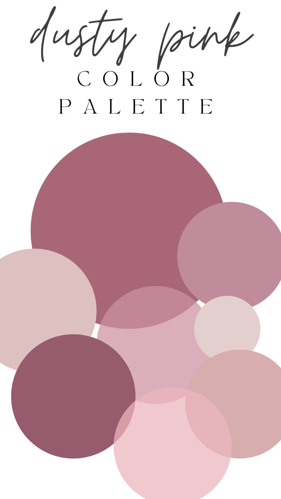 Dusty Pink Color Palette Color Palettes Procreate Color - Etsy