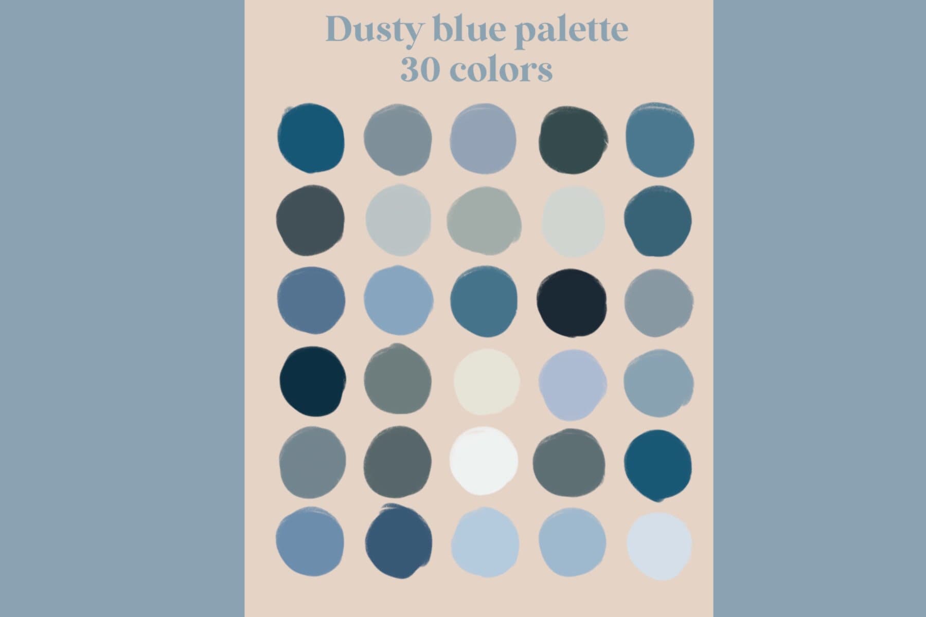 Dusty Blue Color Palette Color Palettes Procreate Color - Etsy Hong Kong