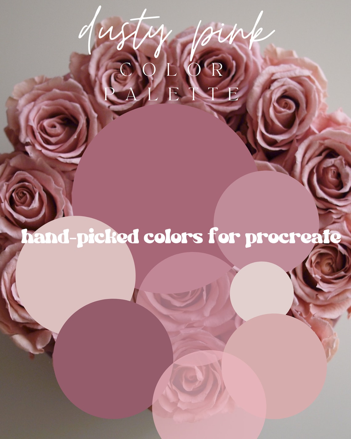 Dusty Pink Color Palette Color Palettes Procreate Color - Etsy