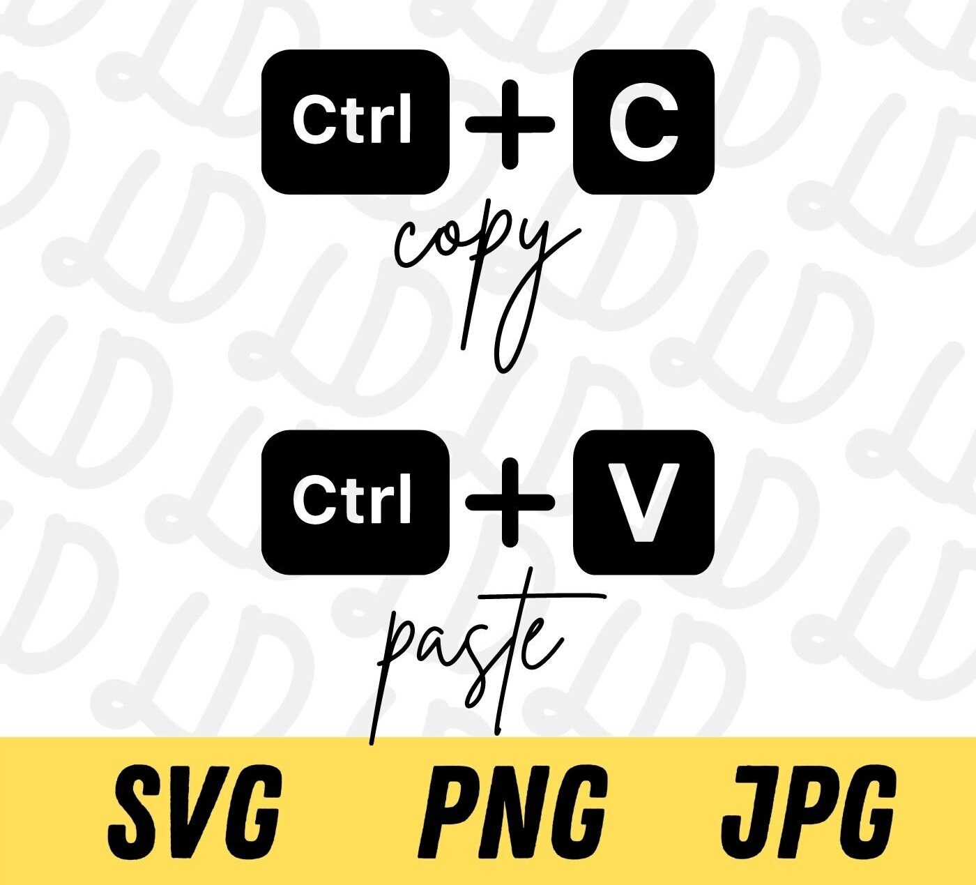 Copy Paste svg png jpg Ctrl C Ctrl V svg Twins | Etsy