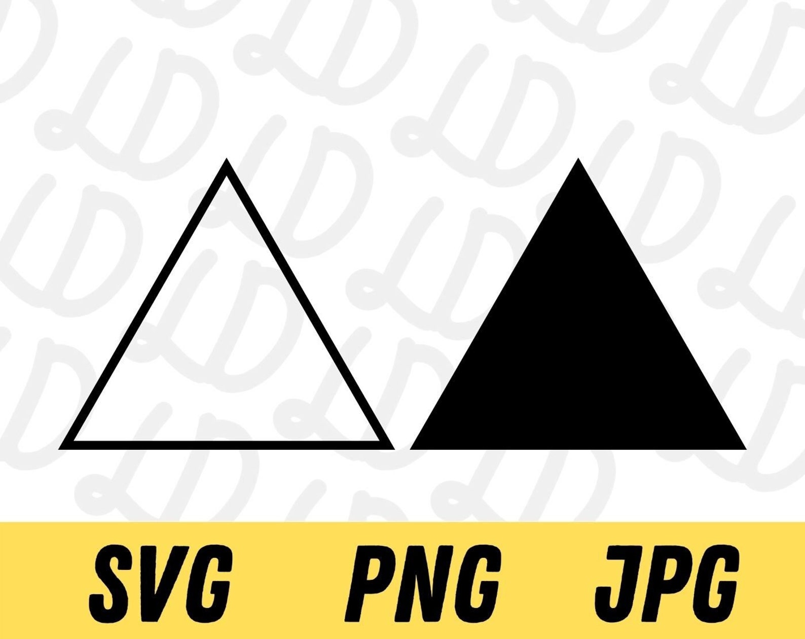 Triangle shape and outline svg png psd dxf jpg Triangles | Etsy