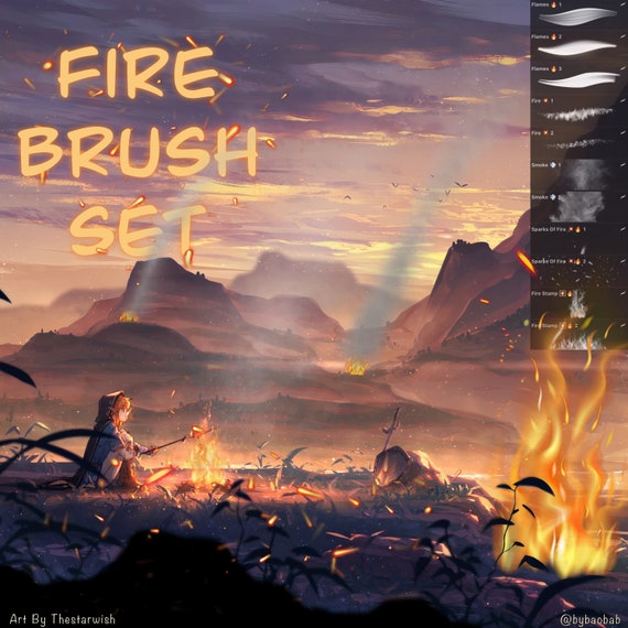 Fire Brush Set for Procreate | Etsy