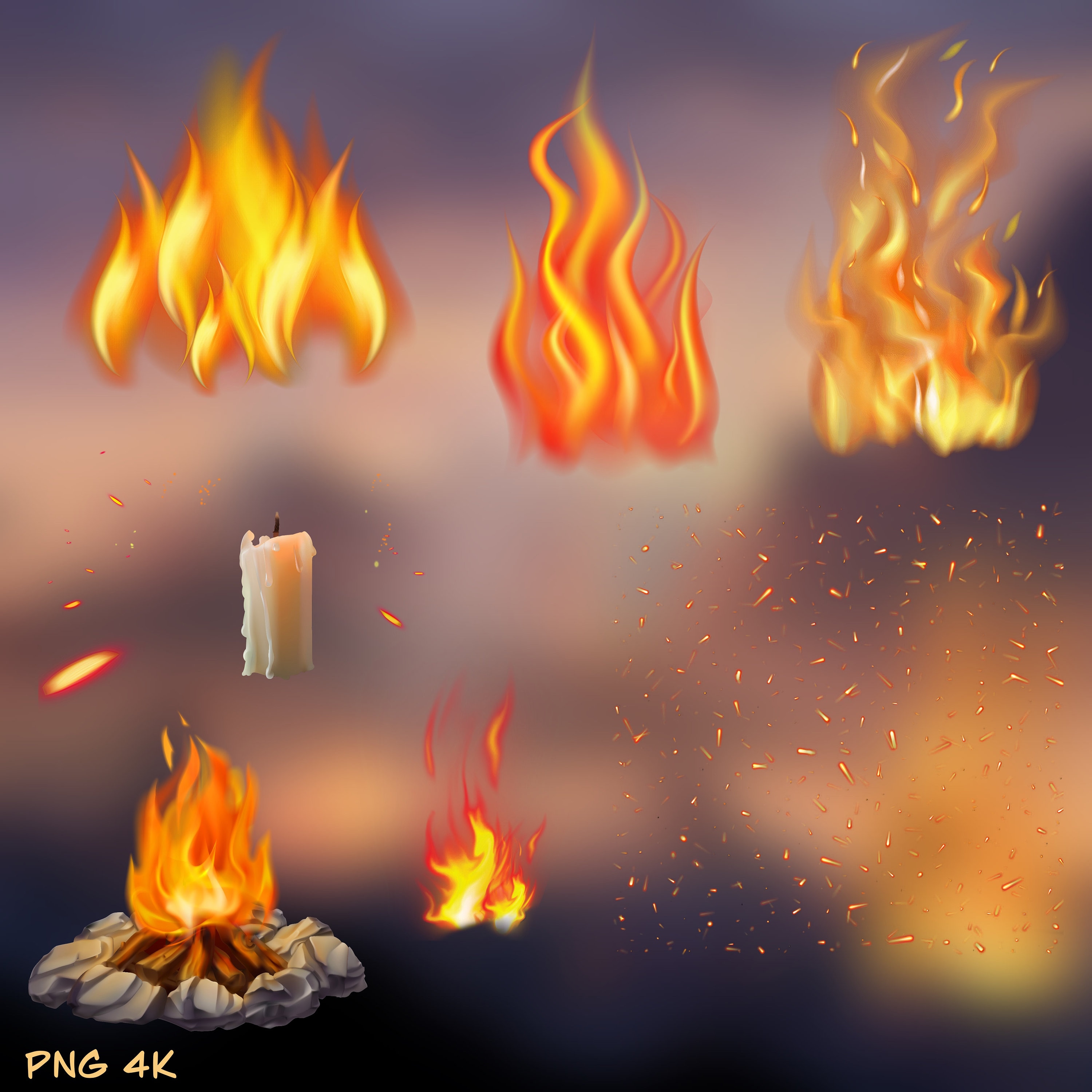 Fire Brush Set for Procreate - Etsy