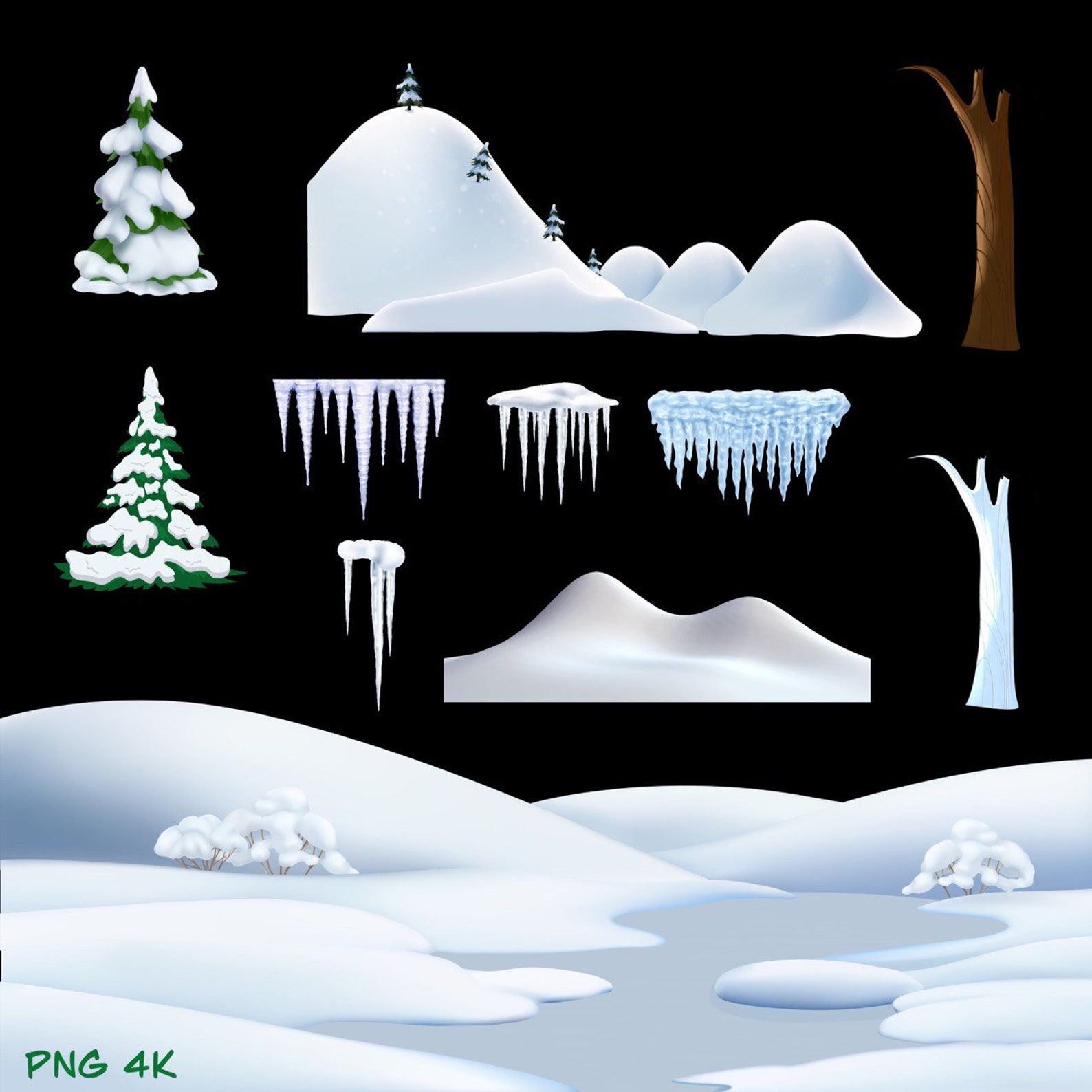 Winter Nature Brush Set for Procreate - Etsy